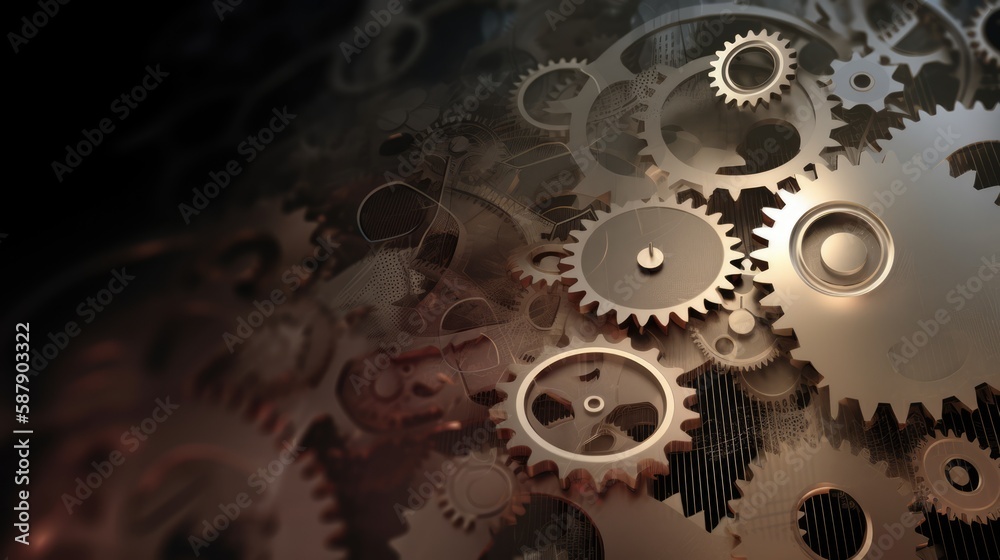 Interconnected Gears of Business: Abstract Background Depicting ...