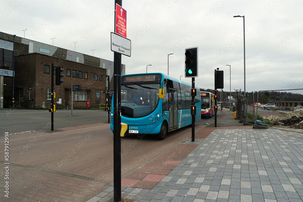 Low Angle View of Luton Central Bus Station at Main Railway Station of ...