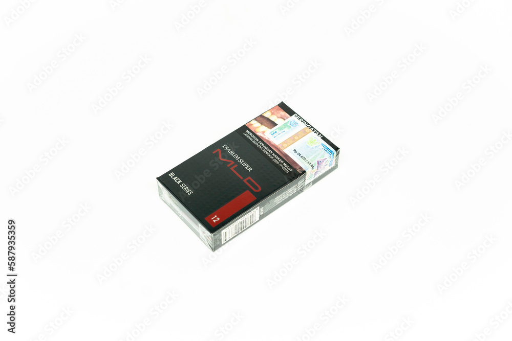 Jakarta, Indonesia. March 27, 2023: Djarum Super MLD close up. Packaged ...