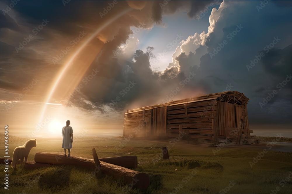 Story of Noah's Ark, generative AI, generative, AI Stock Illustration ...