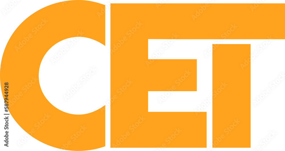 Letter CET logo design on transparent background, CET letter logo Stock ...