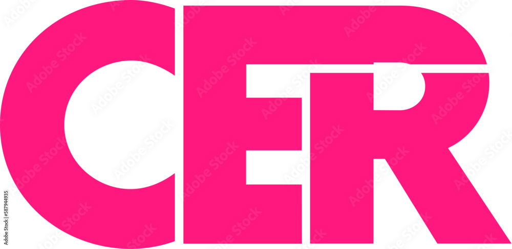 Letter CER logo design on transparent background, CER letter logo Stock ...