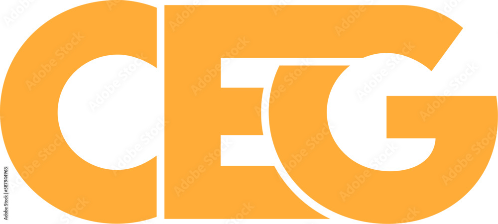 Letter CEG logo design on transparent background, CEG letter logo Stock ...