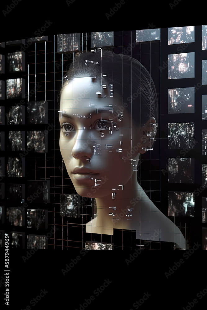 Generative AI illustration Background of people and the world from the ...