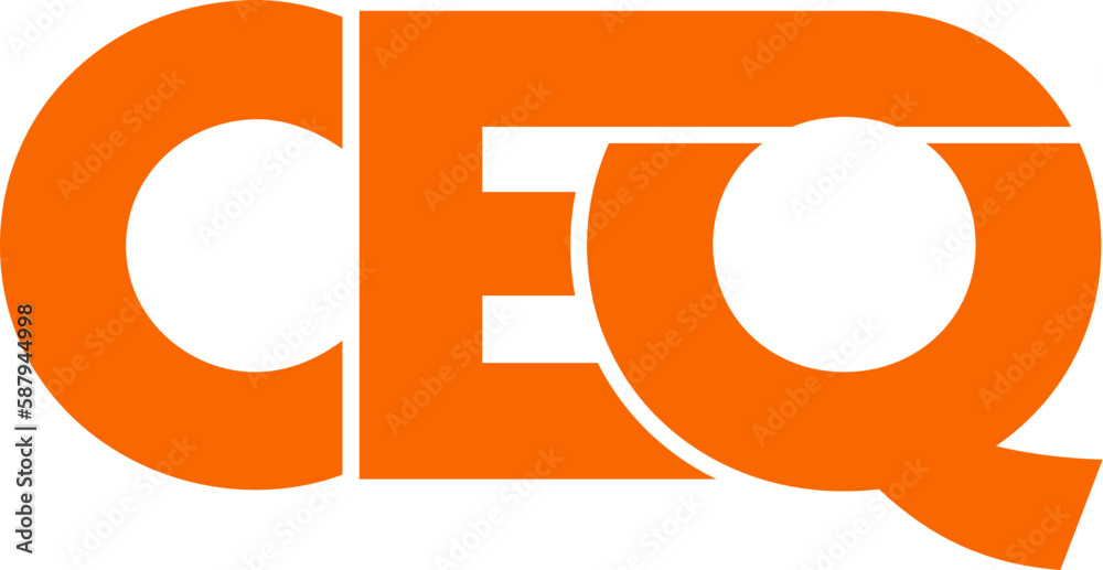 Letter CEQ logo design on transparent background, CEQ letter logo Stock ...
