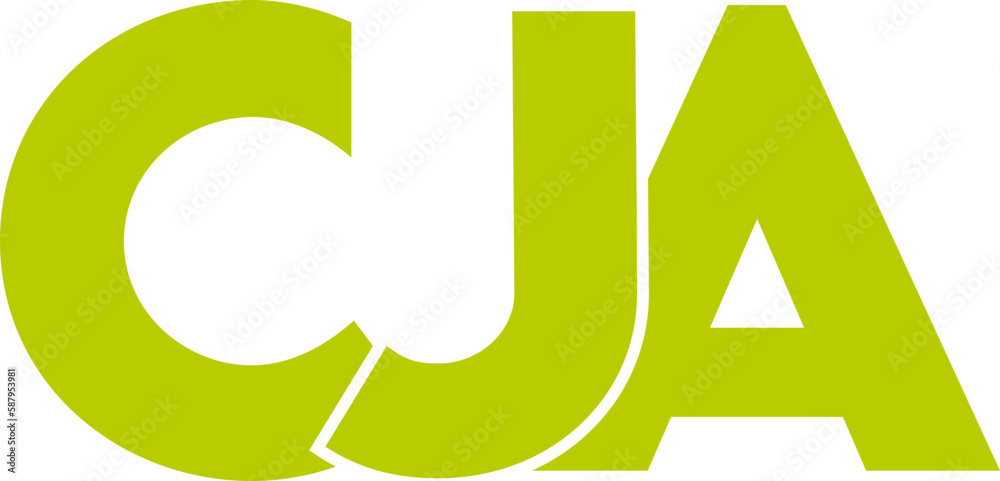 Letter CJA logo design on transparent background, CJA letter logo Stock ...