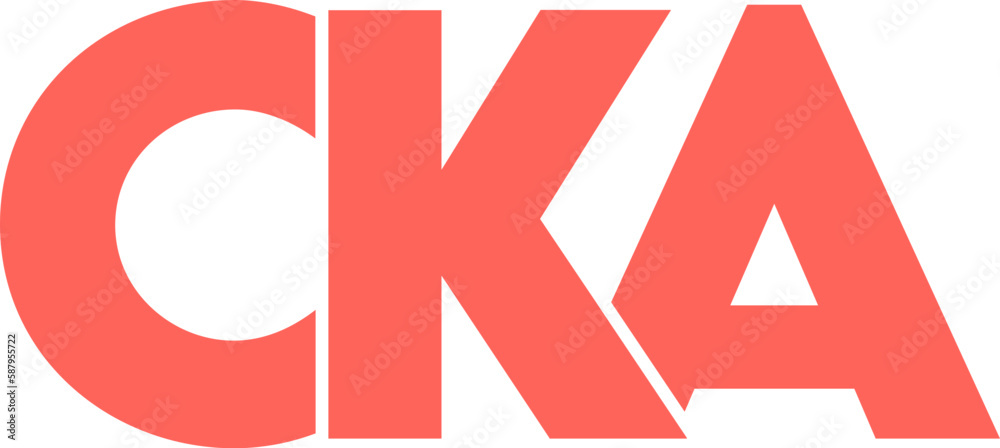 Letter CKA logo design on transparent background, CKA letter logo Stock ...
