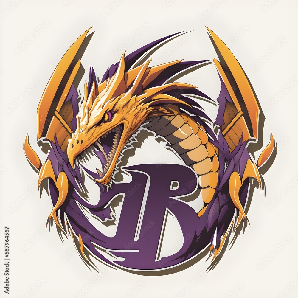 Create a vector logo in an anime style illustration set against a plain ...