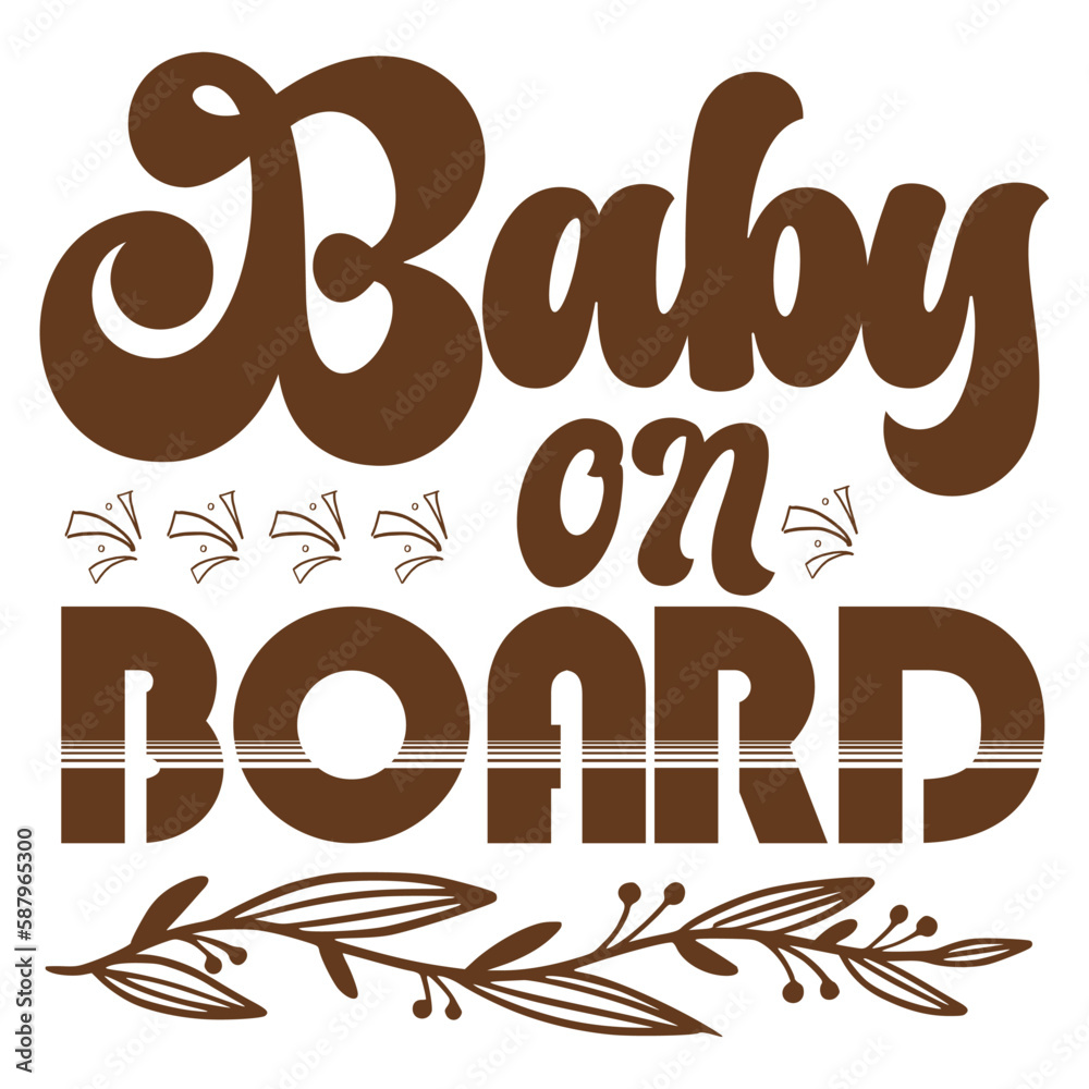 BABY ON BOARD Stock Vector | Adobe Stock