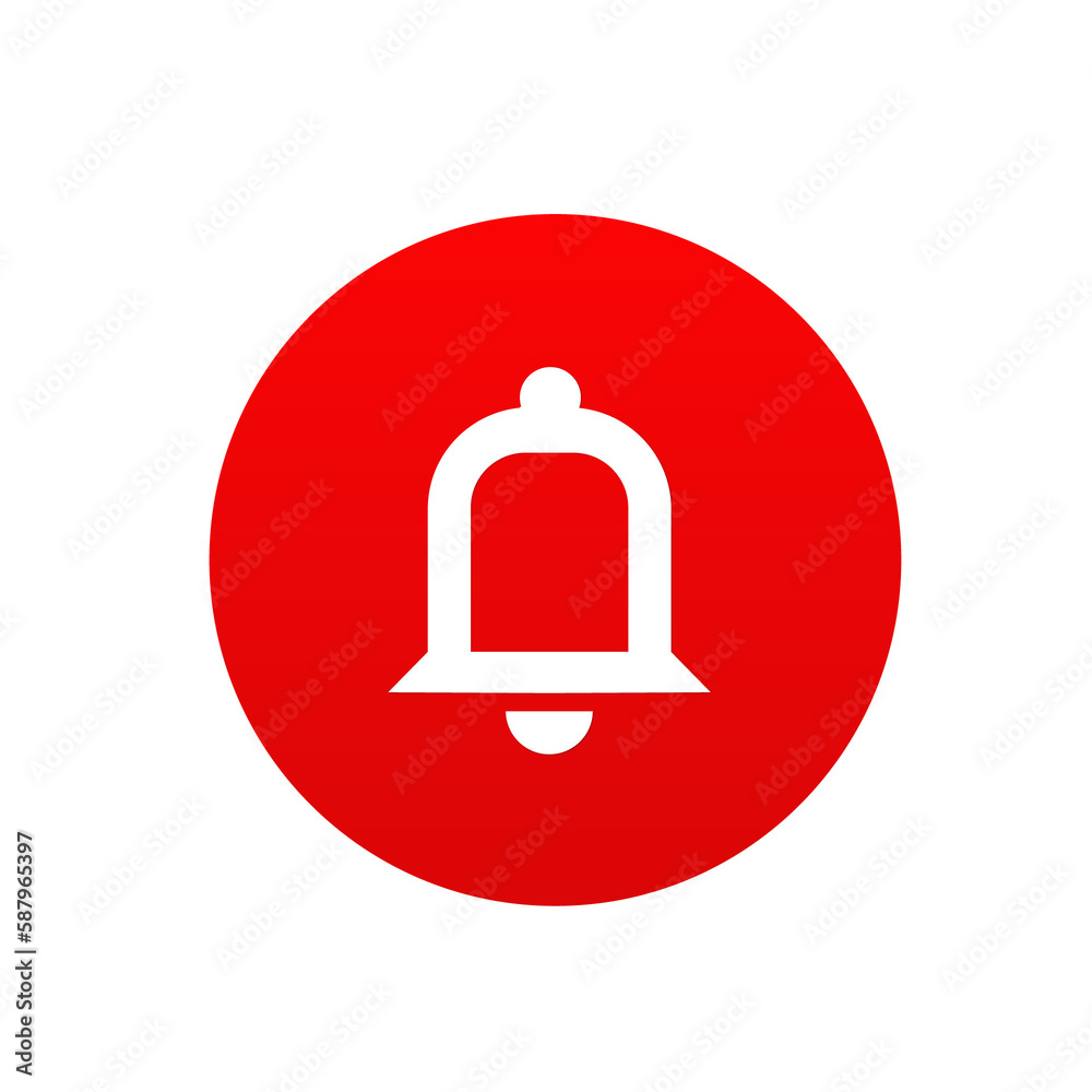 bell icon youtube subscribe template transparent Stock Illustration ...