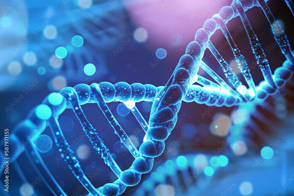Biotechnology DNA structure of Human cell biology DNA strands molecular ...