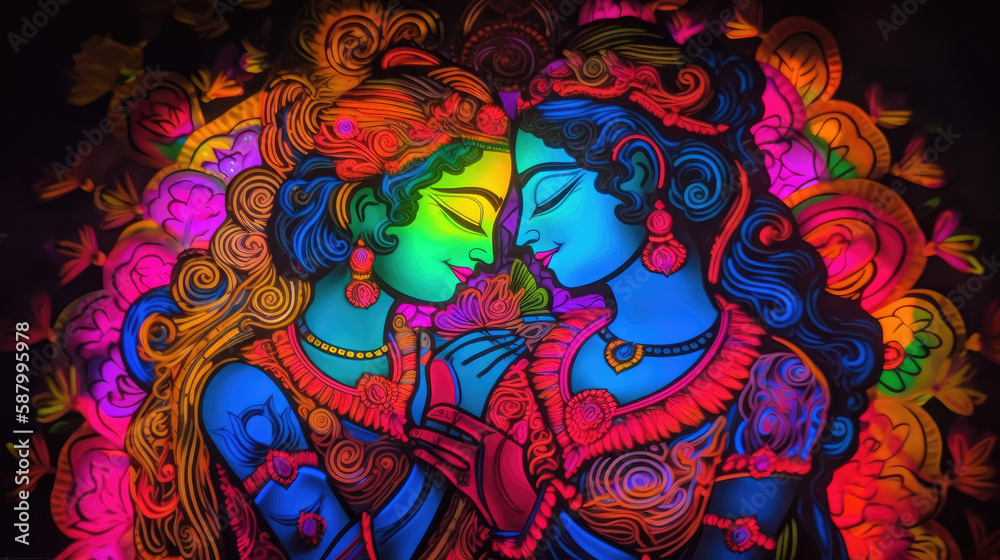 Lord Radha Krishna are known for their divine love and devotion towards ...