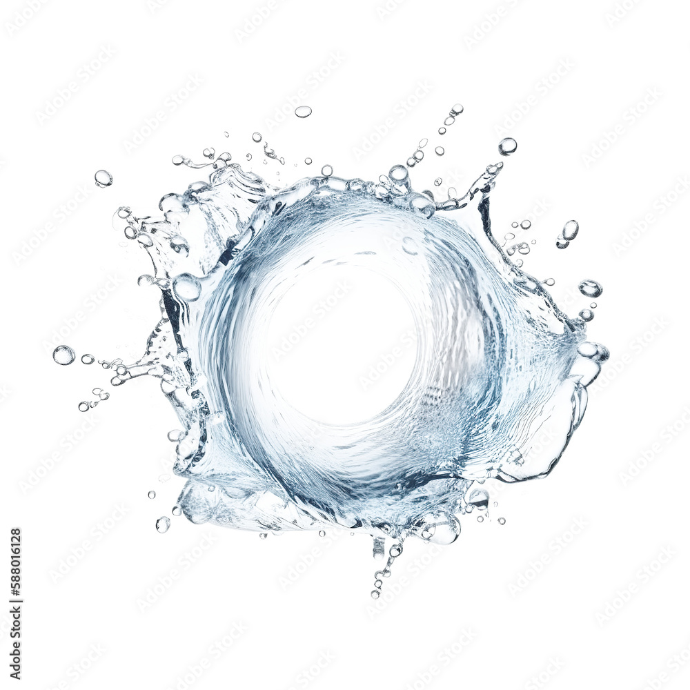 ring water splash isolated on white Stock Illustration | Adobe Stock