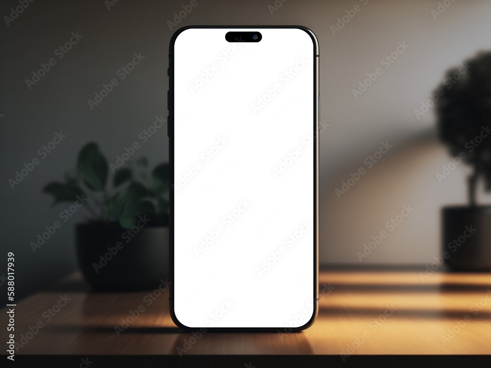 Smartphone Mockup Blank Phone Screen Template For Design, Standard ...