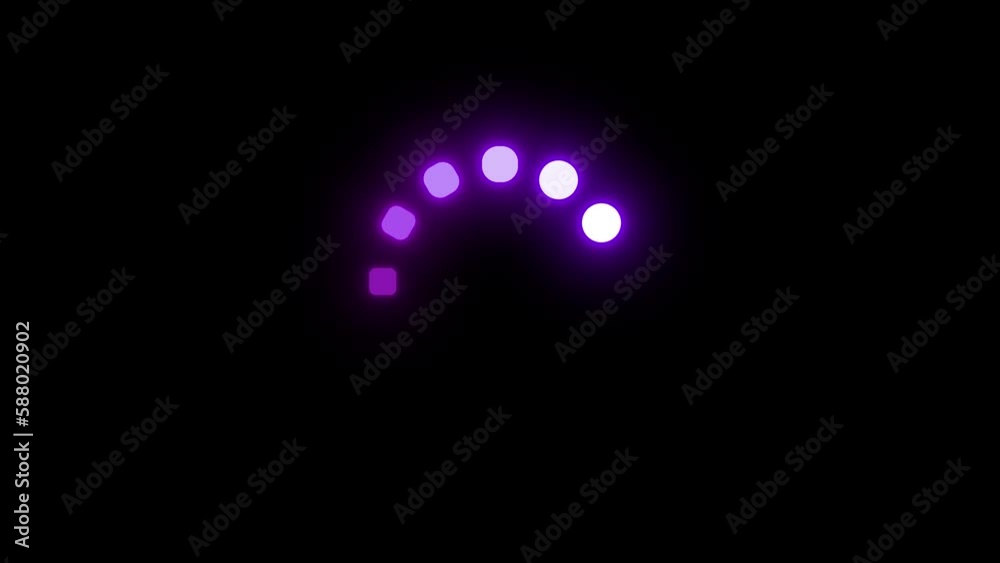 4K simple purple loading animation of progressing. Purple neon load 4K ...