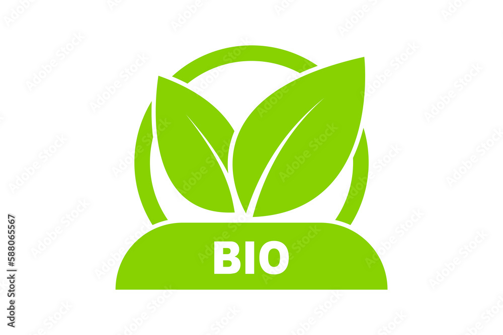 Bio icon. Bio label vector. Painted round emblem icon for products ...