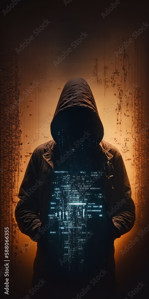 The concept of hacking and web crime, created with Generative AI ...