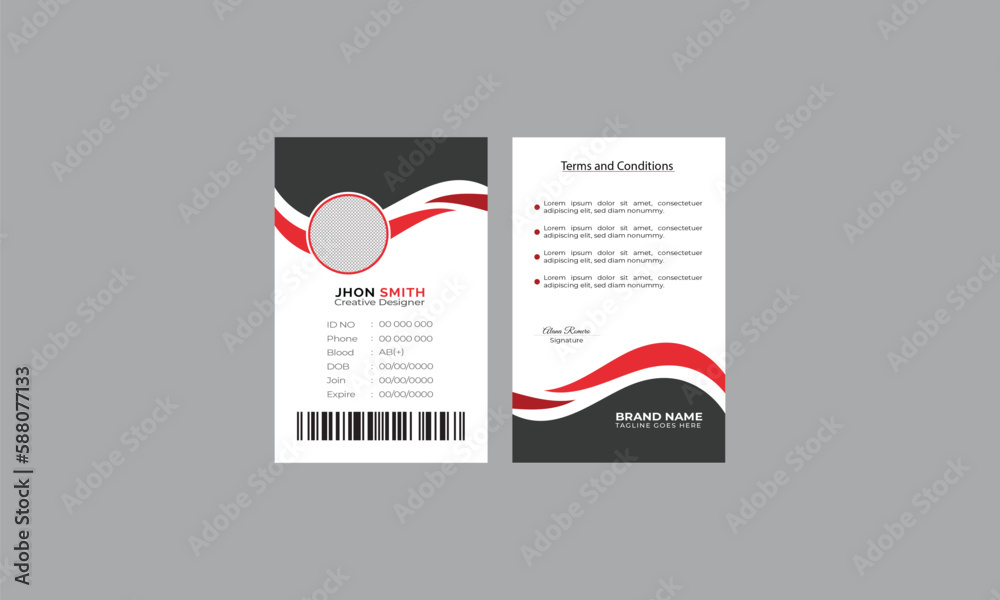 Modern Identity Card Corporate Id card design template Id Card Template ...