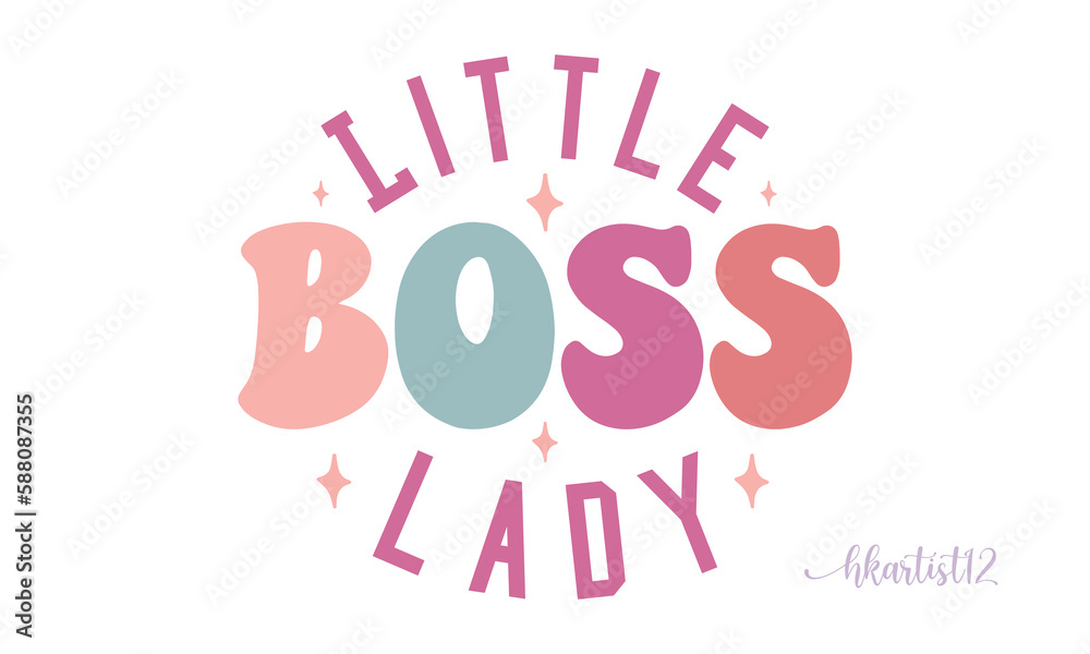 Little boss lady retro SVG. Stock Vector | Adobe Stock