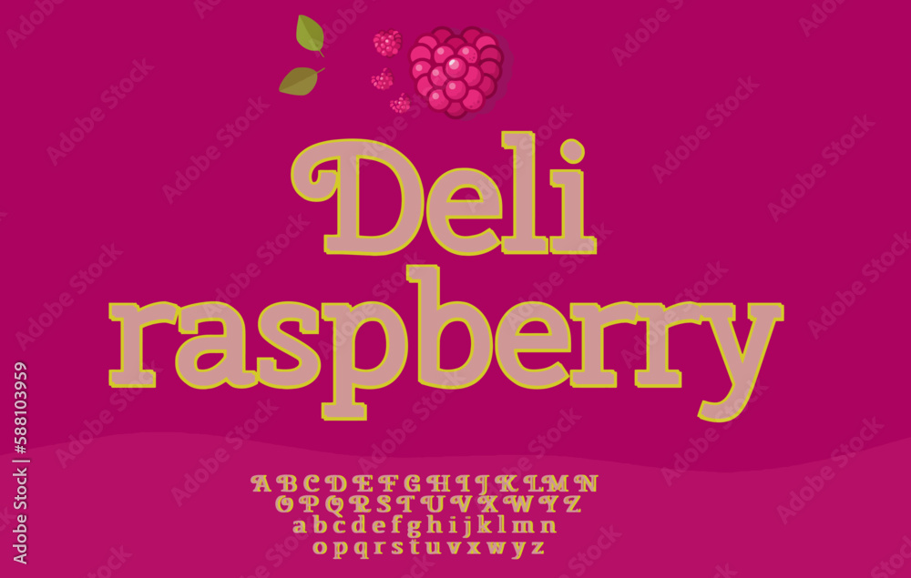 Raspberry brand logo in vector illustration pack with alphabet letters ...