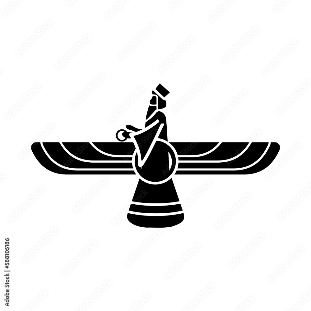 aravahar symbol, faravahar icon. Element of religion symbol ...