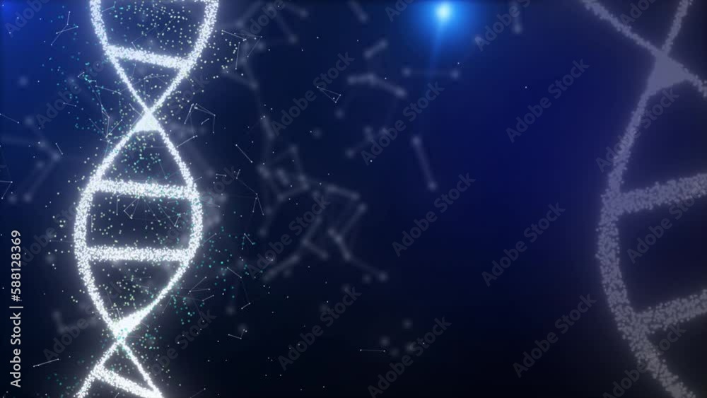 Dna Made With Particle Modern Medical Dna Rotating Animation Background ...