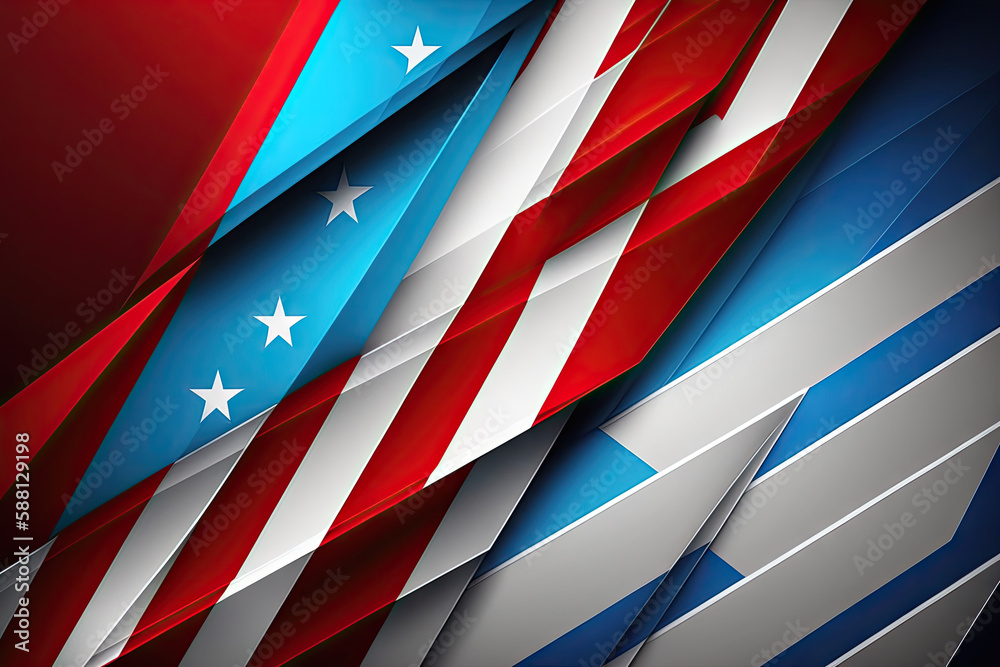 Abstract red white and blue patriotic background created with ...