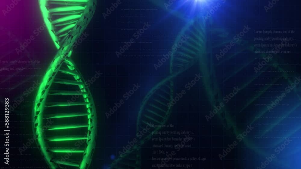 Genetic Digital Dna Double Helix Spinning Medical Science Animation ...