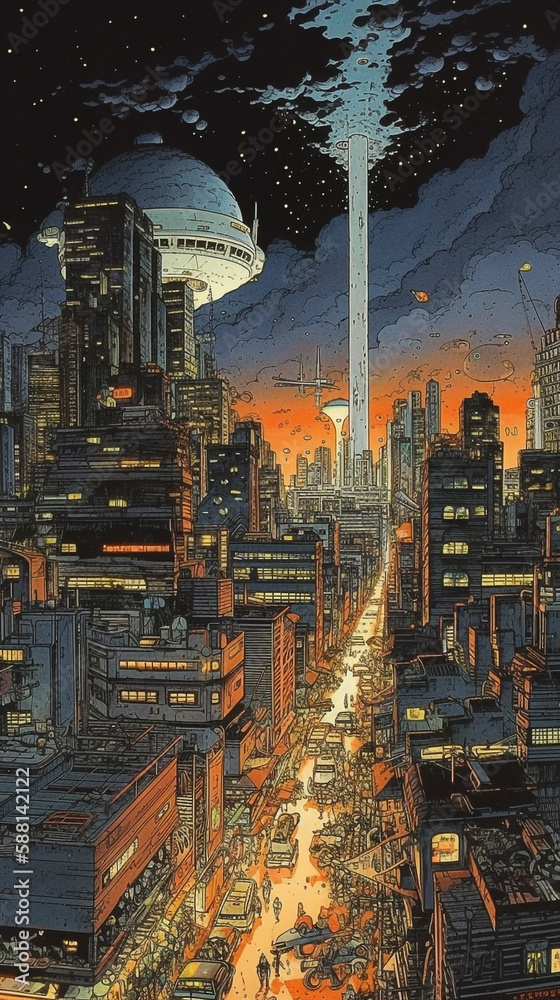 Epic Alien Invasion An Incredible Composition Generative AI Digital ...