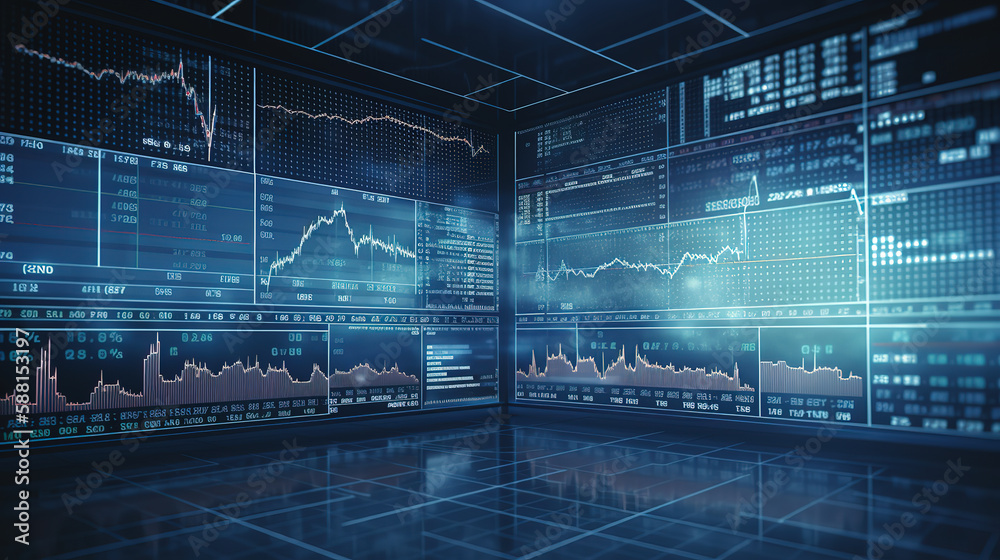 Abstract finance background.Stock market or forex trading graph and ...