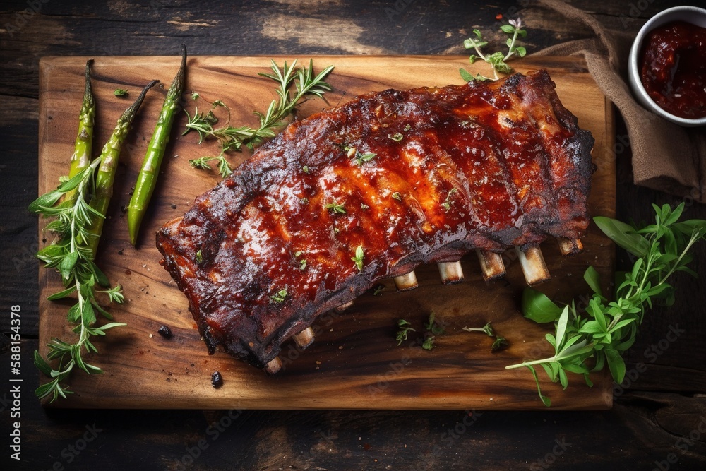 Barbecue spare ribs Stock Illustration | Adobe Stock