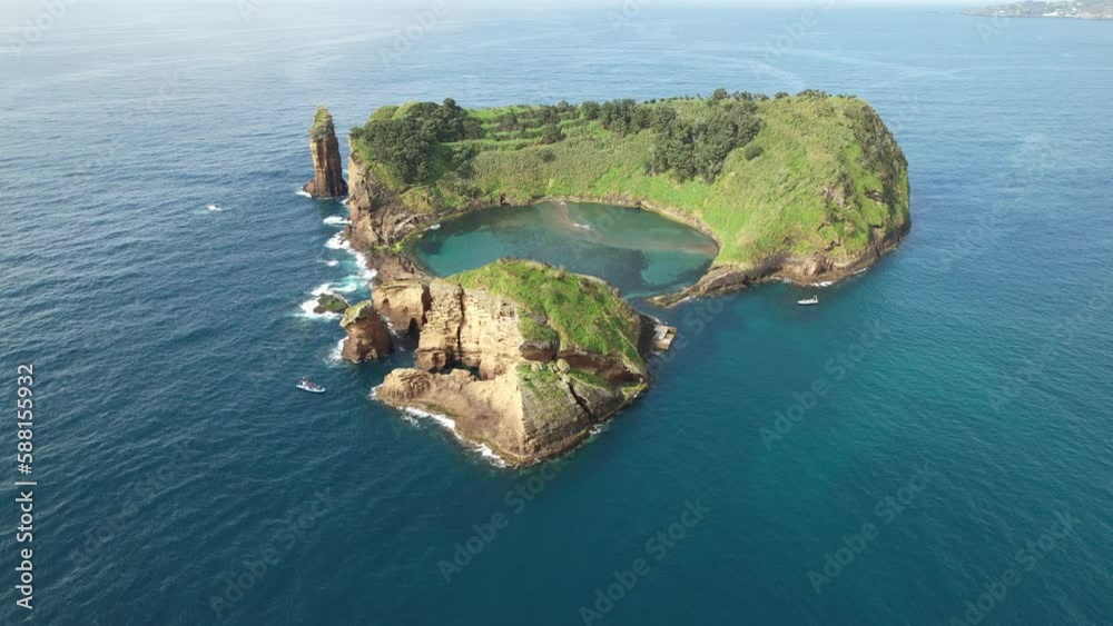 Vila Franca Islet, also known as the Princess Ring is a vegetated ...