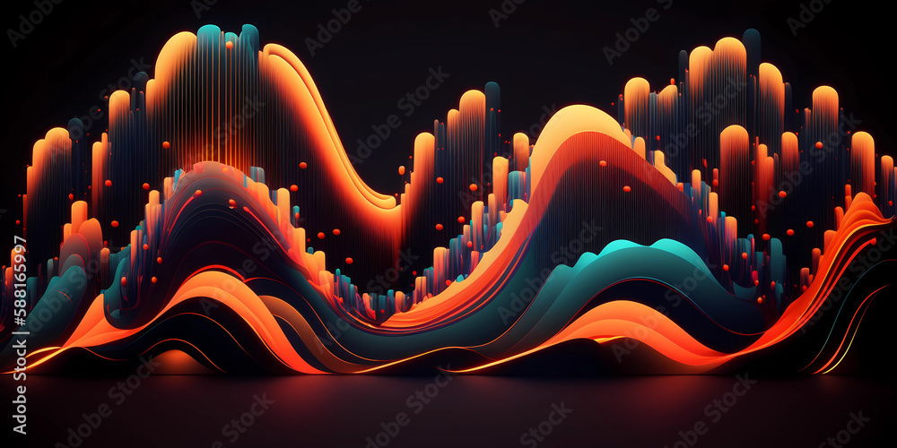Neon tron style desert in the metaverse. neon background. Futuristic ...