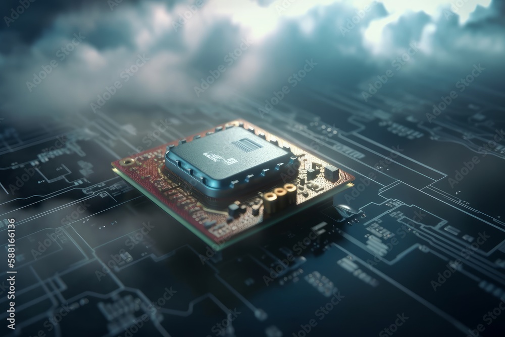 Stunning Sci-Fi Cinematic of Microchip Integration with Cloud Computing ...