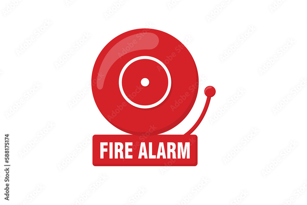 Fire alarm system. Fire equipment. Vector illustration in flat style Stock Vector | Adobe Stock