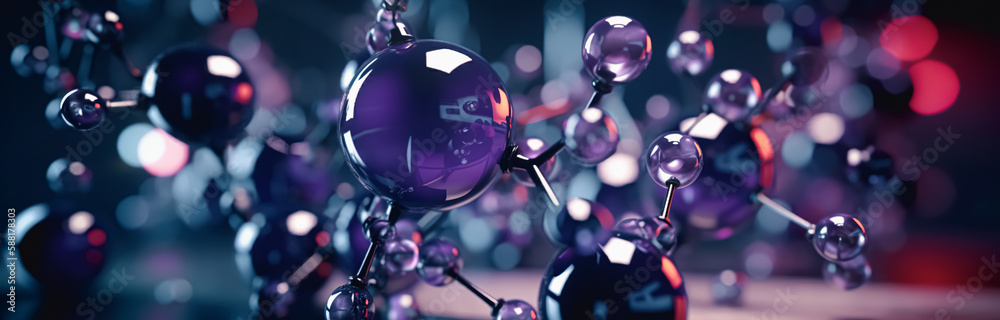 Molecule Model Structure, Atoms background. nanotechnology graphene ...