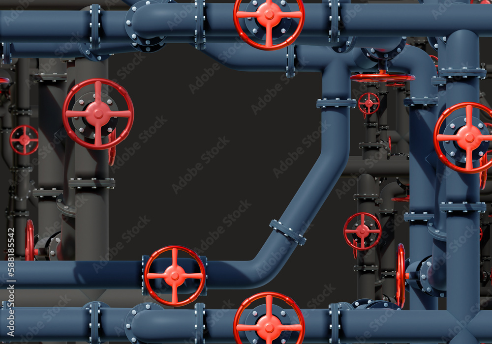 Background from pipes. Pipes different diameters. Pipeline with ...