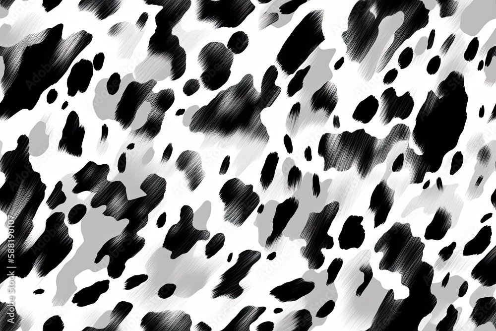 Seamless cow skin, dalmatian or calico cat spots pattern. , ai ...