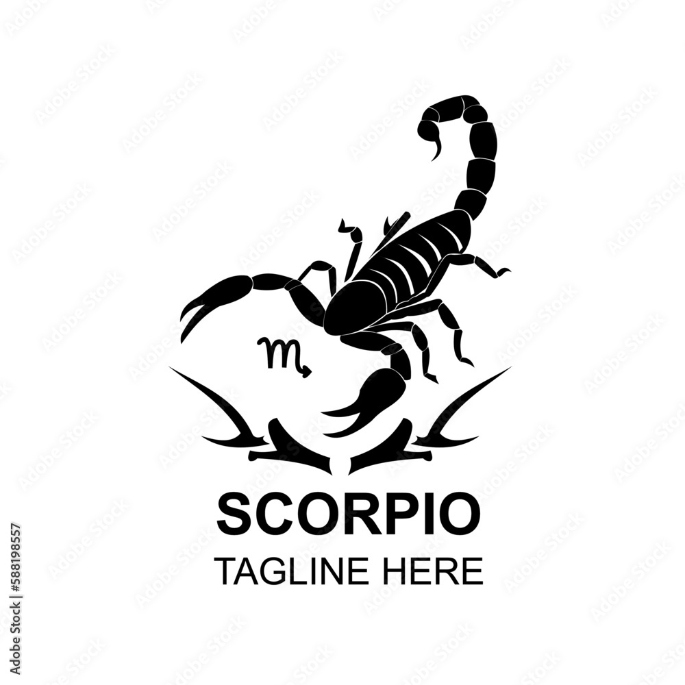 Zodiac horoscope astrology logo vector in black and white silhouette ...