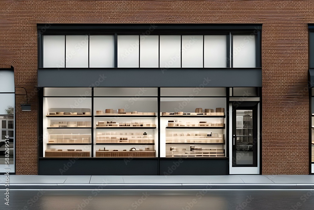 AI generated render of a storefront template , commercial marketing ...