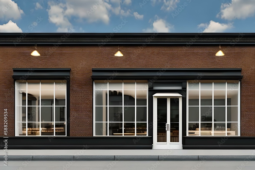 AI generated render of a storefront template , commercial marketing ...