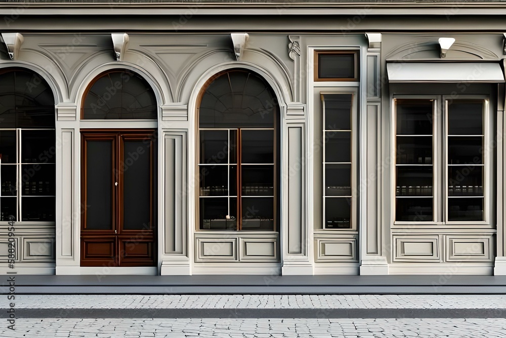 AI generated render of a storefront template , commercial marketing ...