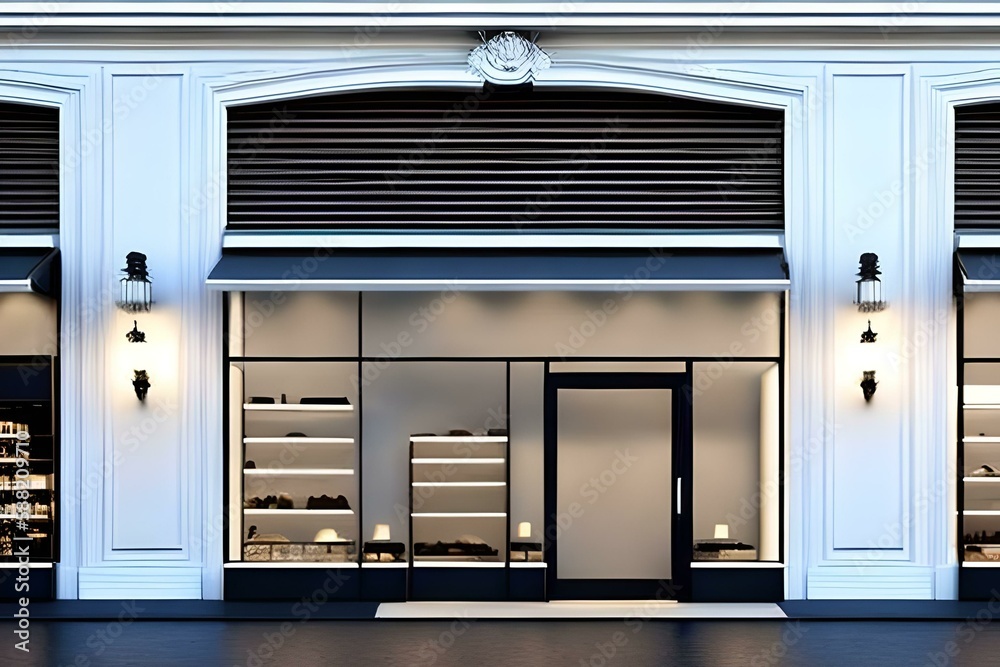 AI generated render of a storefront template , commercial marketing ...