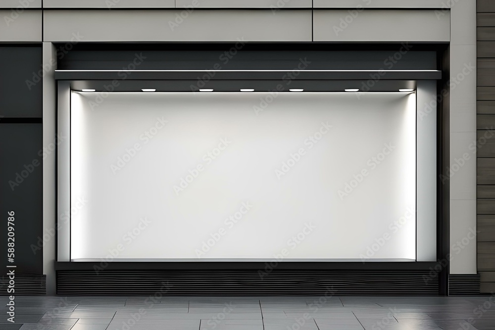 AI generated render of a storefront template , commercial marketing ...