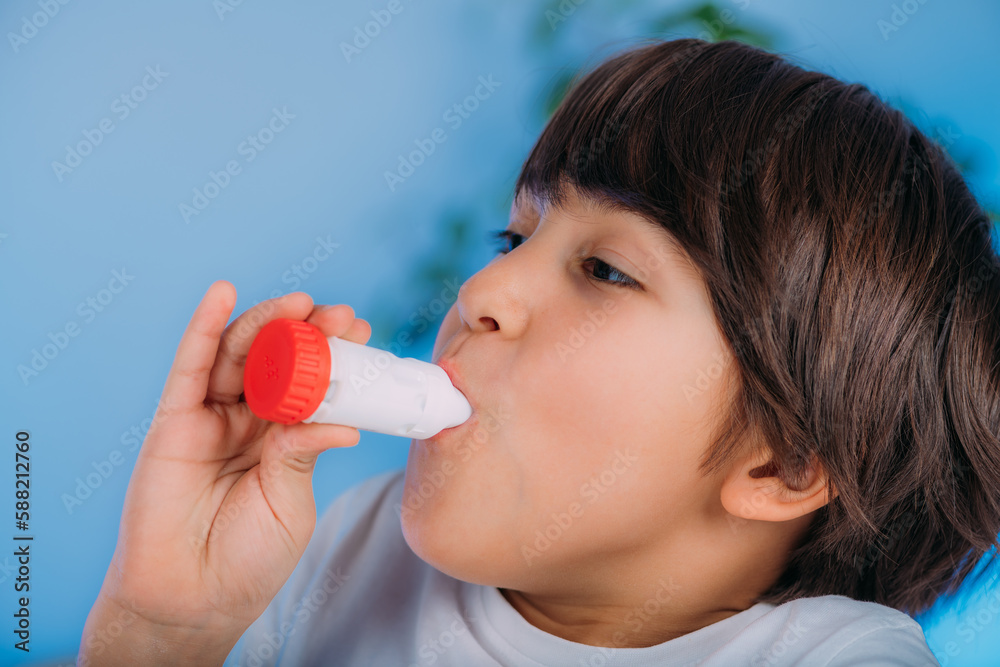 Pediatric Pulmonology, Pulmonologist Helping Little Boy with Inhaler ...