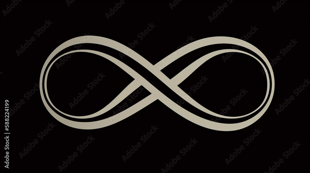 infinity symbol with smooth lines Generated AI Stock Illustration ...