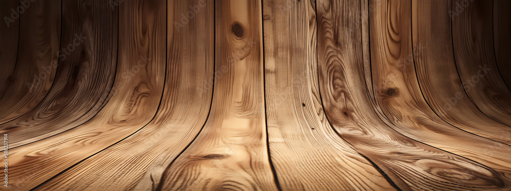 curved wood texture background, generative ai, digital illustration ...