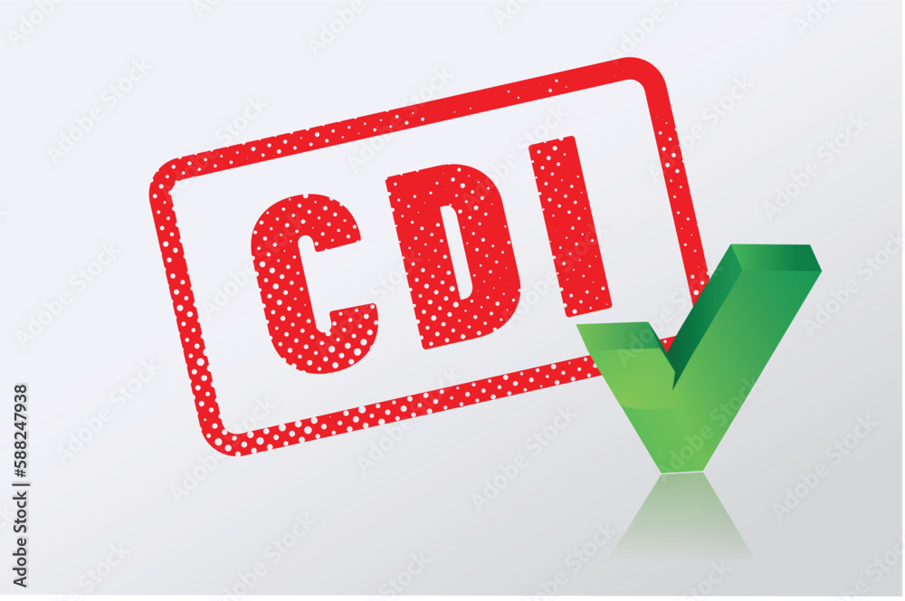 CDI - contrat à durée indéterminée Stock Vector | Adobe Stock