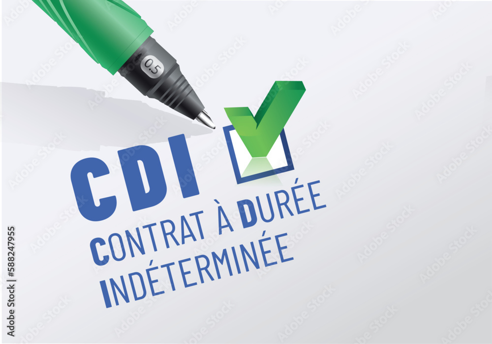 CDI - contrat à durée indéterminée Stock Vector | Adobe Stock