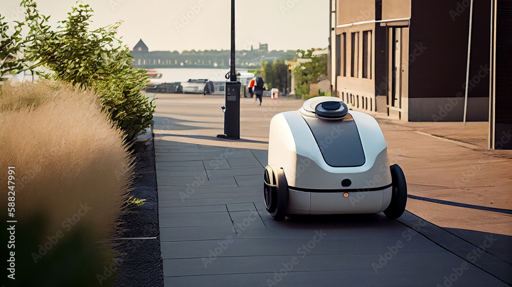 Autonomous self driving logistics vehicle for package delivery ...